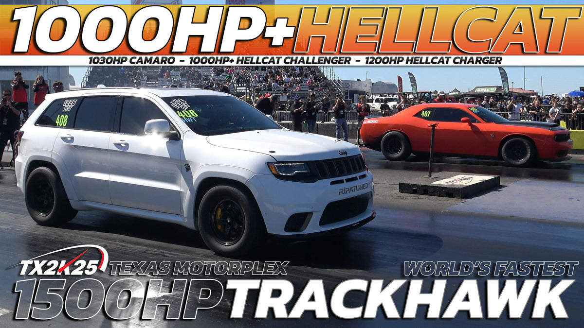 1500HP Jeep Trackhawk: World's Fastest SUV vs. Hellcats & Camaro - TX2 ...