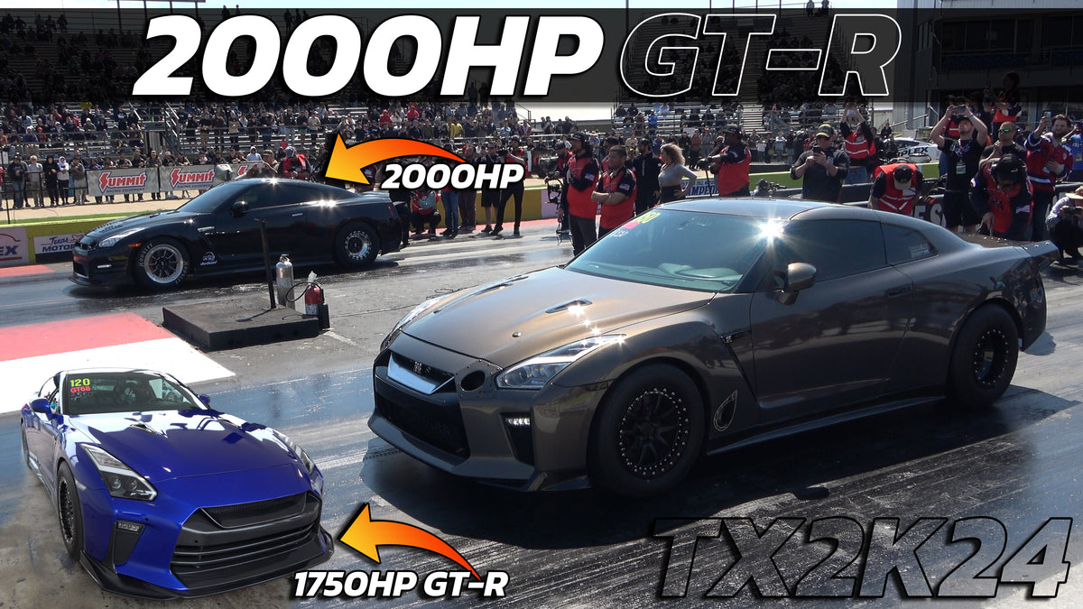 2000hp Nissan GT R vs 2000hp GTR & 1750hp GTR Drag Racing @ Texas Moto ...