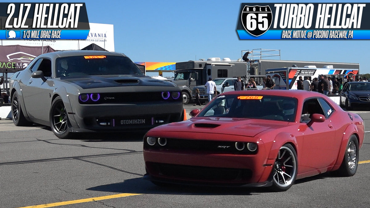2JZ-swapped Manual Hellcat Challenger vs Twin-Turbo Automatic Hellcat ...