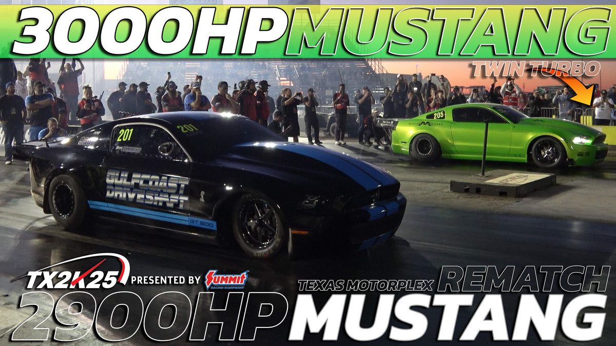 MUSTANG MAYHEM! 3000HP Twin Turbo vs. 2900HP GT500 at TX2K25! – IMPORT2RACE