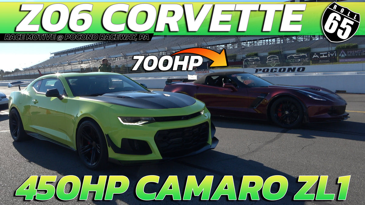 Camaro ZL1 vs Z06 Corvette: 3-Round Showdown at Pocono Raceway ...