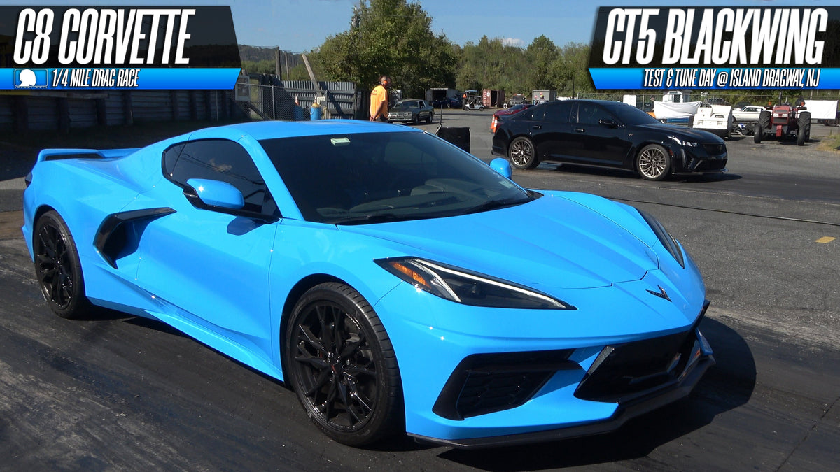 CT5-V Blackwing Cadillac vs C8 Corvette Drag Racing @ Island dragway ...