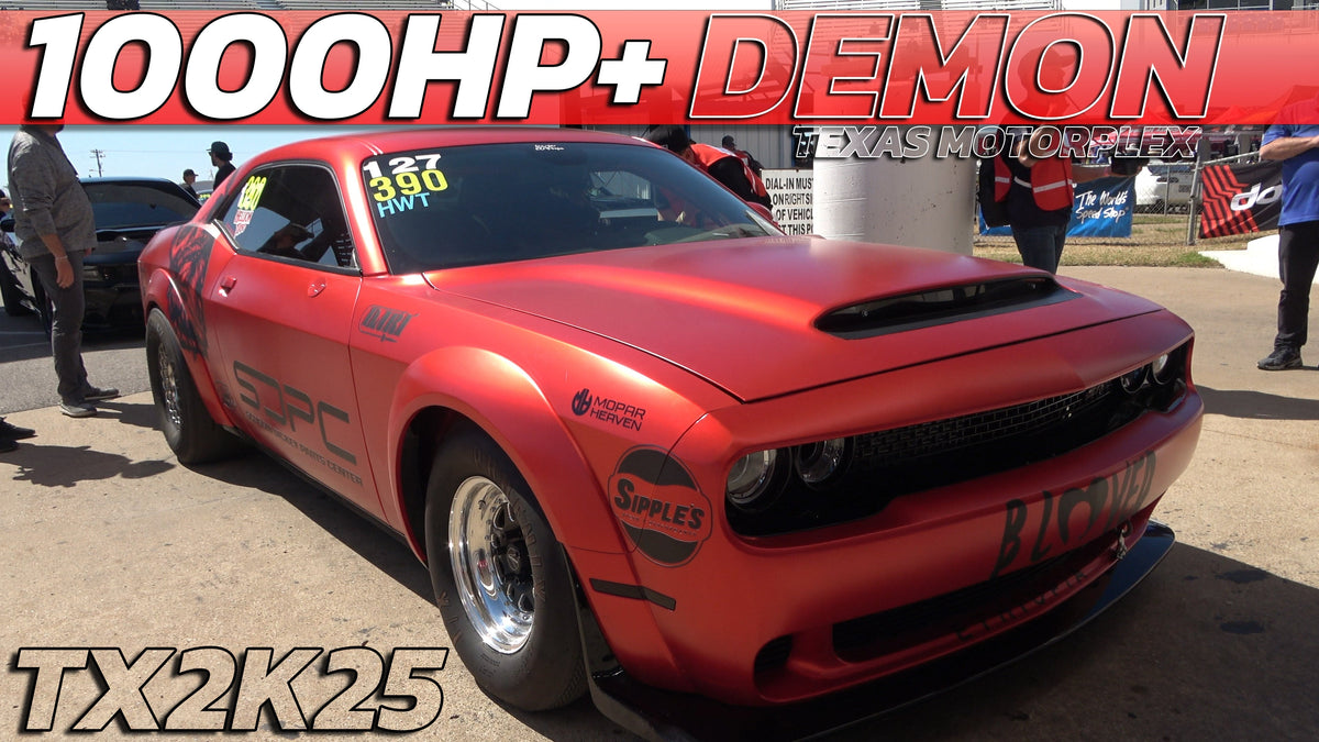 Dodge Demon 1,000hp+ vs TrackHawk & Hellcat @ TX2K25 Texas Motorplex ...