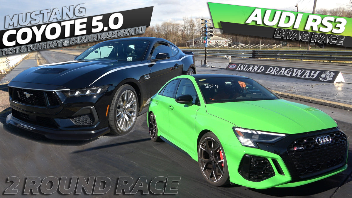 Audi RS3 vs Coyote 5.0 Mustang Rematch Drag Race @ Island dragway ...