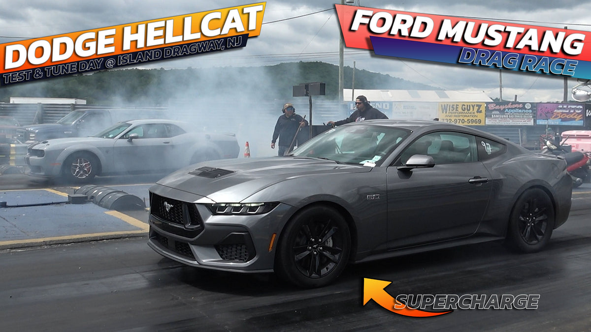 Dodge Hellcat vs 2025 Ford Mustang 5.0 Supercharge Drag Race – IMPORT2RACE