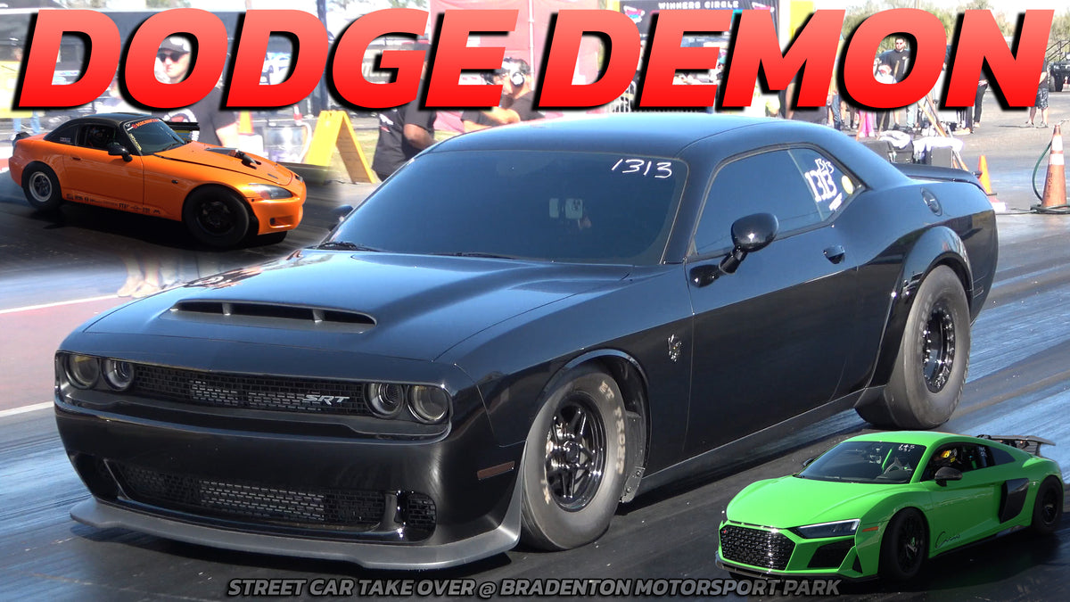 DODGE Demon vs S2000 Turbo & Audi R8 Street Car Take Over @ Bradenton ...