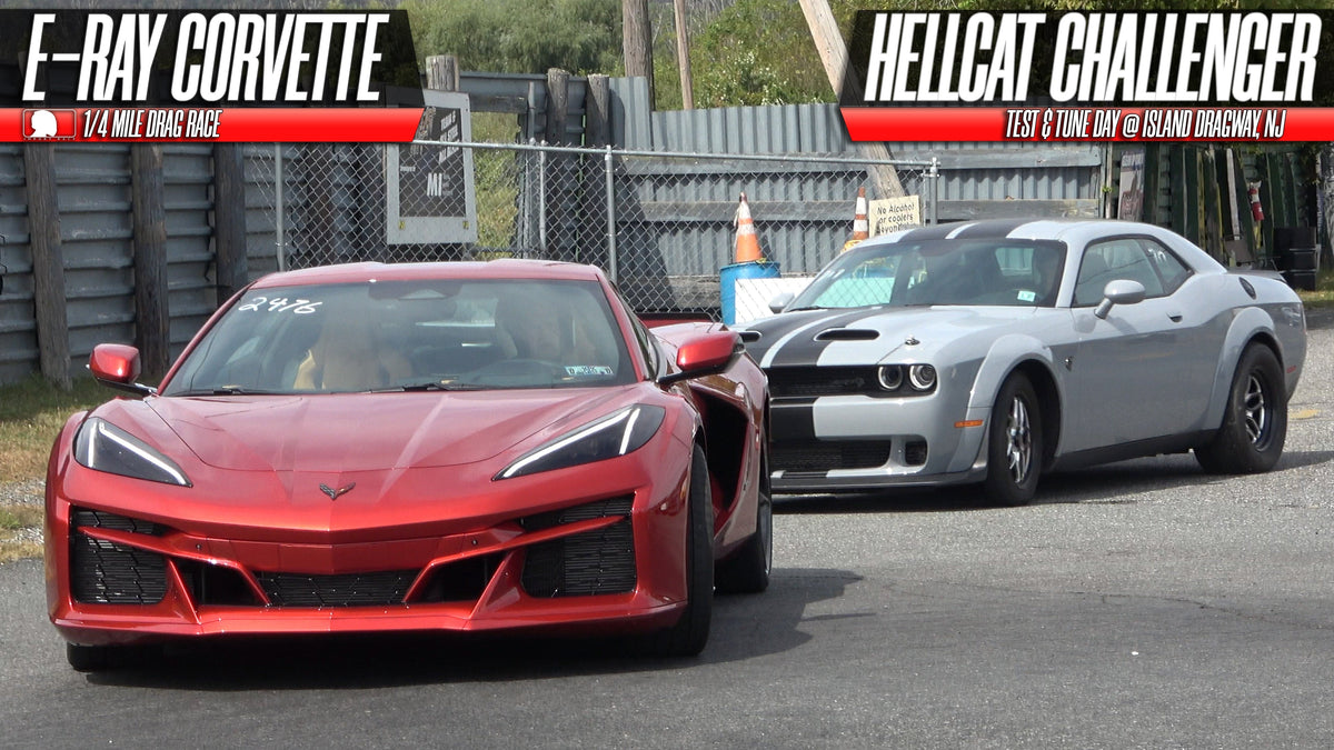 E-Ray Corvette (Stock Tires) vs. Hellcat (Slicks): The Ultimate Quarte ...