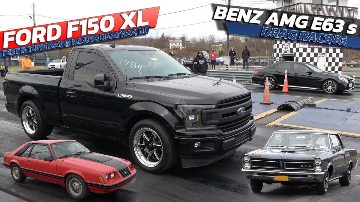 FORD F150 XL vs AMG E63s, Mustang GT & GTO Drag Racing @ Island dragwa ...