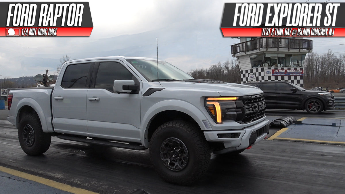 2025 Ford Raptor vs 2025 Ford Explorer St 1/4 mile Drag Racing Rematch ...