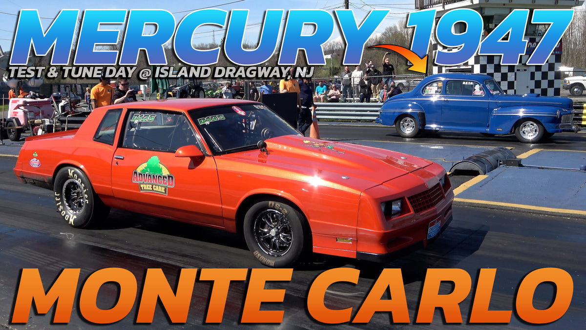 Monte Carlo vs 1947 Mercury Rematch @ Island dragway Test & Tune day ...