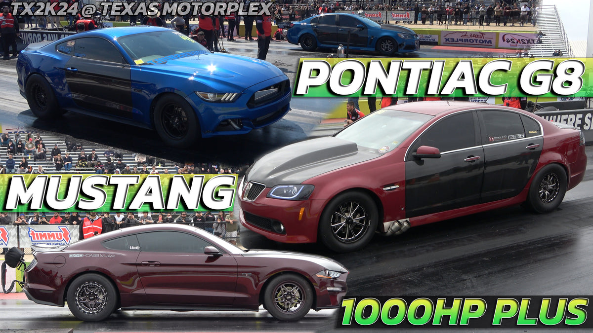 Pontiac G8 vs Mustang 5.0 1000hp plus Drag race TX2K24 @ Texas Motorpl ...