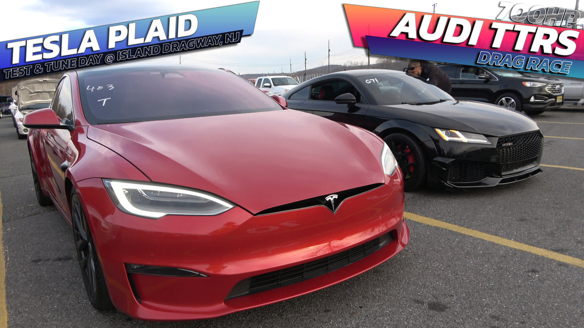TESLA PLAID vs AUDI TTRS Drag Race @ Island dragway – IMPORT2RACE