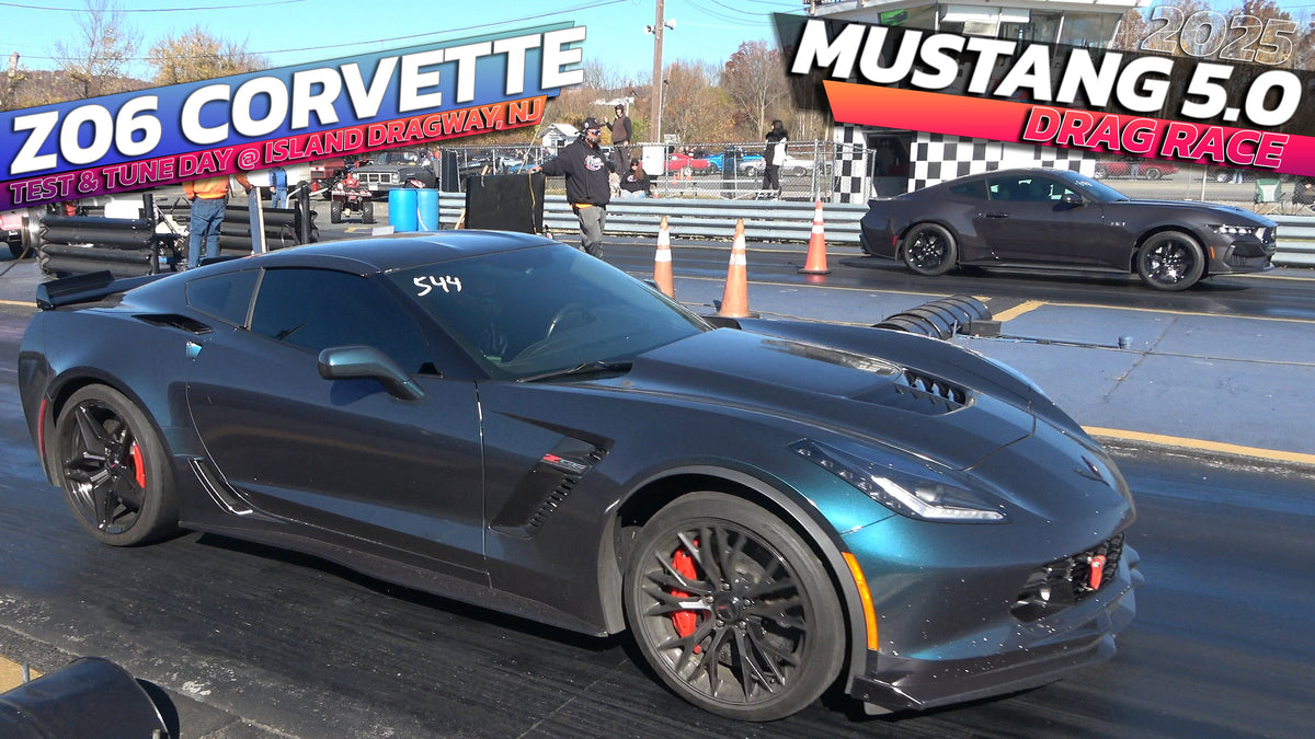 Z06 Corvette Stingray vs 2025 Ford Mustang 5 0 Drag Racing @ Island dr ...