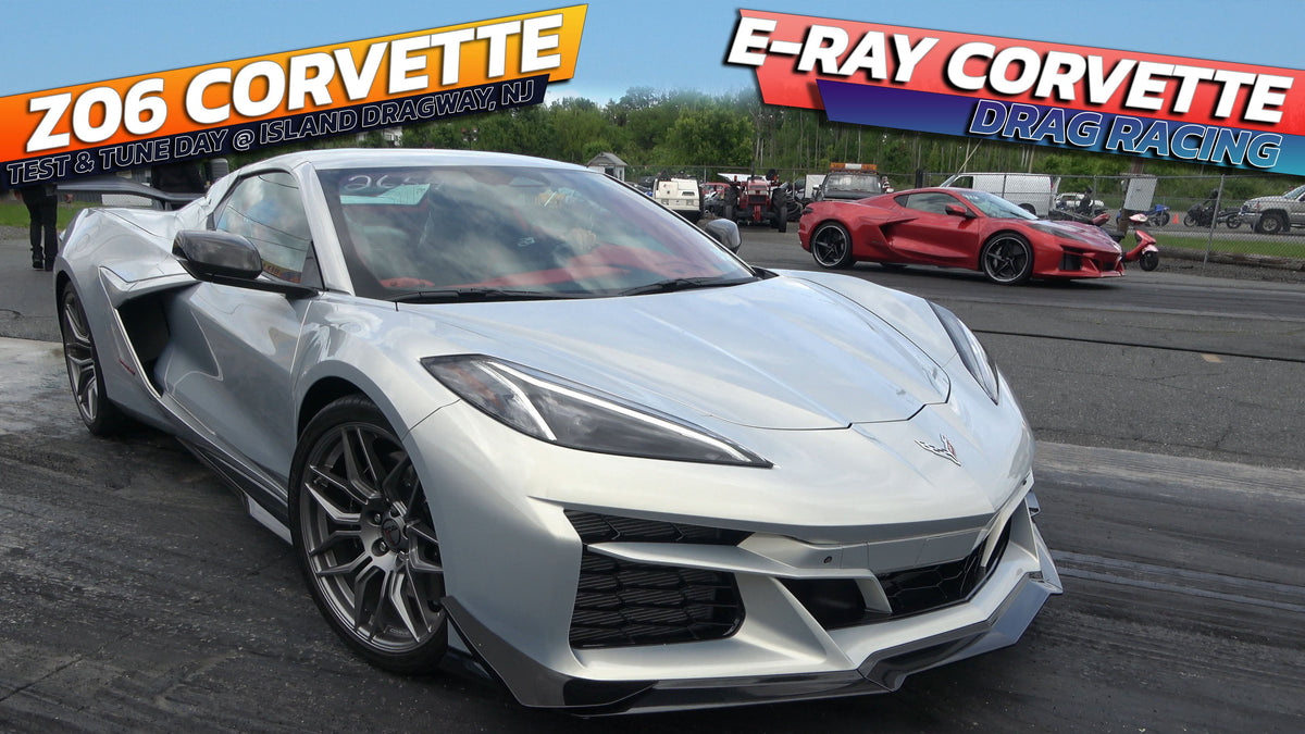 2025 E-Ray vs. 2025 Z06 Corvette C8: Modern Muscle Drag Race at Island ...