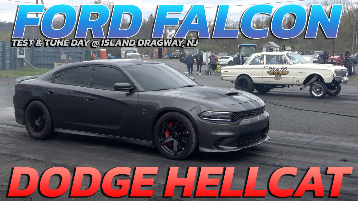 DODGE HELLCAT vs Ford Falcon Rematch Test & Tune Day @ Island dragway ...