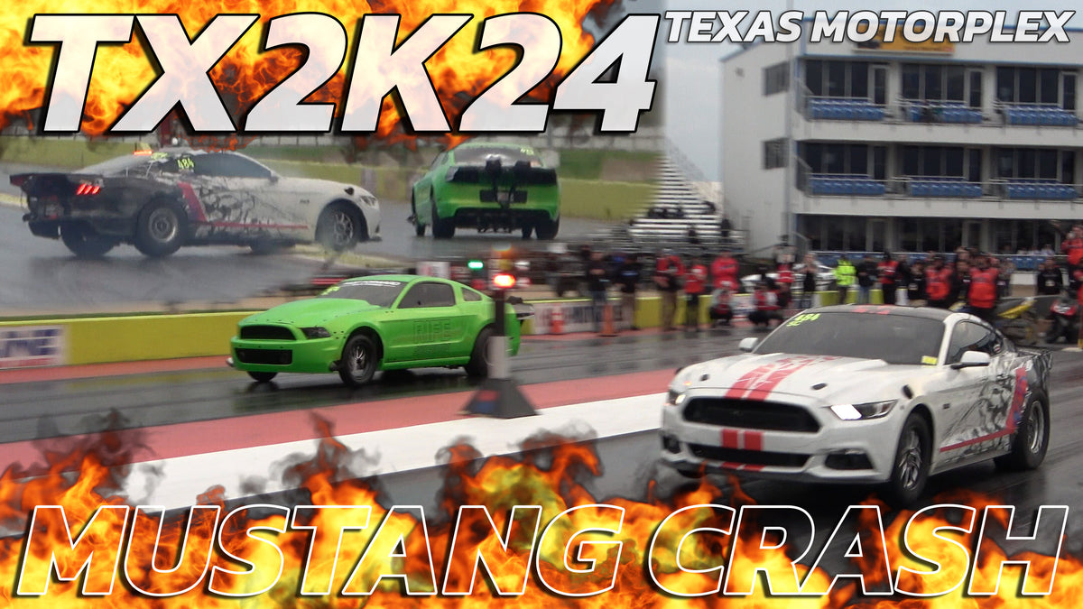 Mustang, Audi R8 & Nissan Fairlady Z Crash @ TX2K24 Texas Motorplex ...